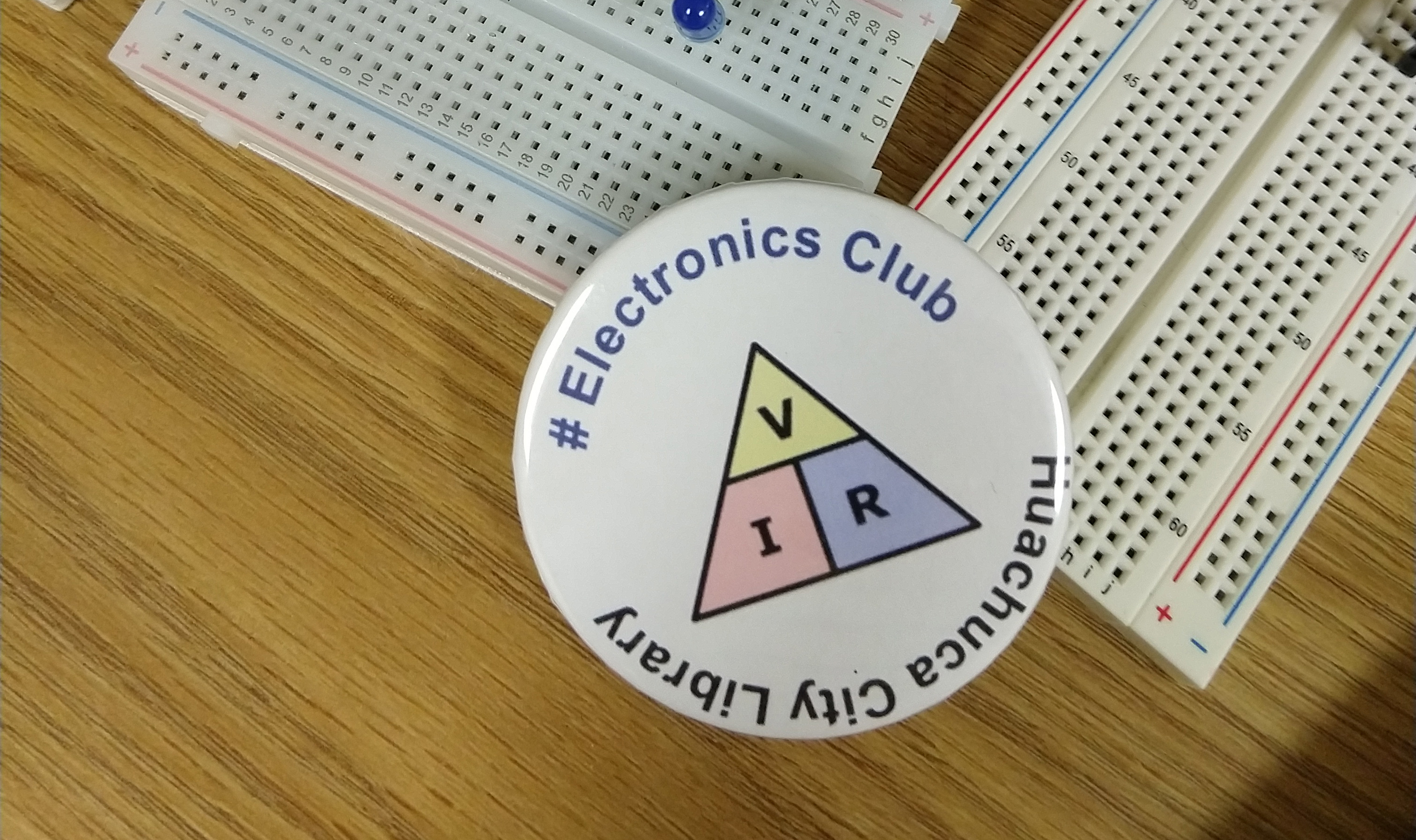 Electronics Club buttons – Making and Sharing